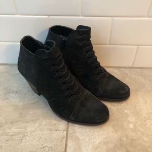 Free People Shoes | Suede Ankle Boots Wedge Booties Tan | Poshmark